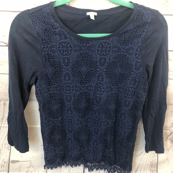 J. Crew | Tops | J Crew Crochet Lace Shirt Size Small | Poshmark